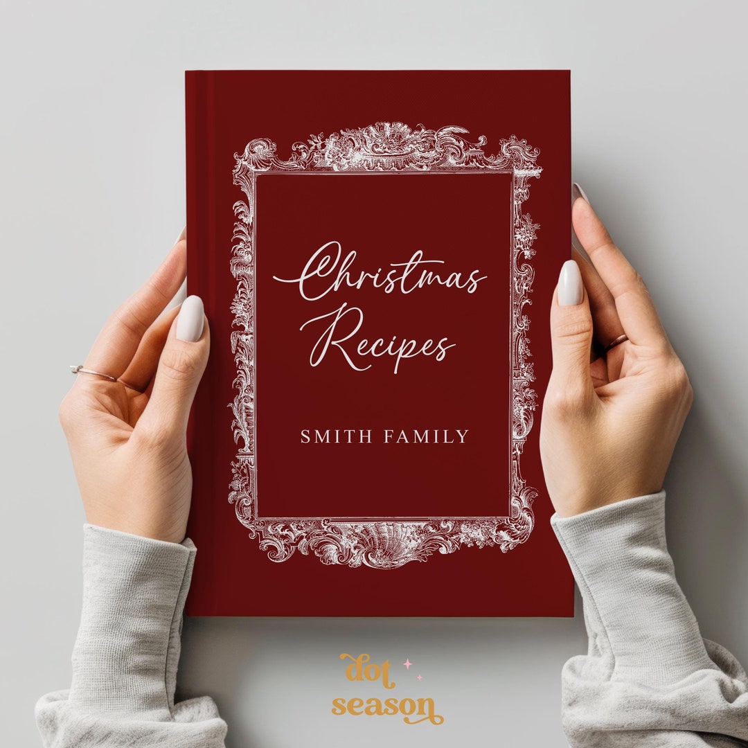 Christmas Recipes Journal, Personalized Family Christmas Recipes Book ...