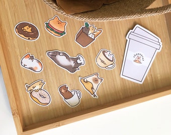 Cat Cafe Stickers - Etsy