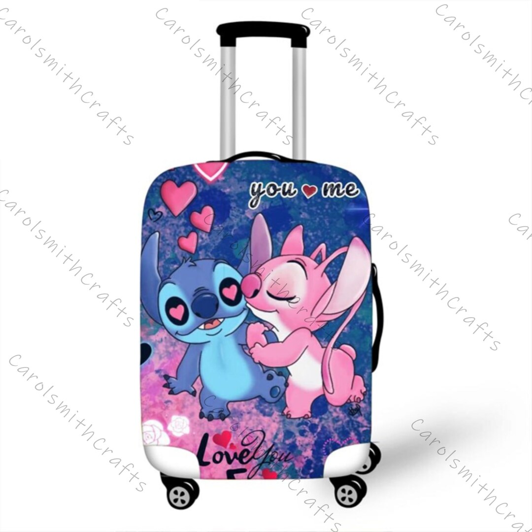 Cute Stitch Luggage Cover Lilo and Stitch Cartoon Suitcase - Etsy