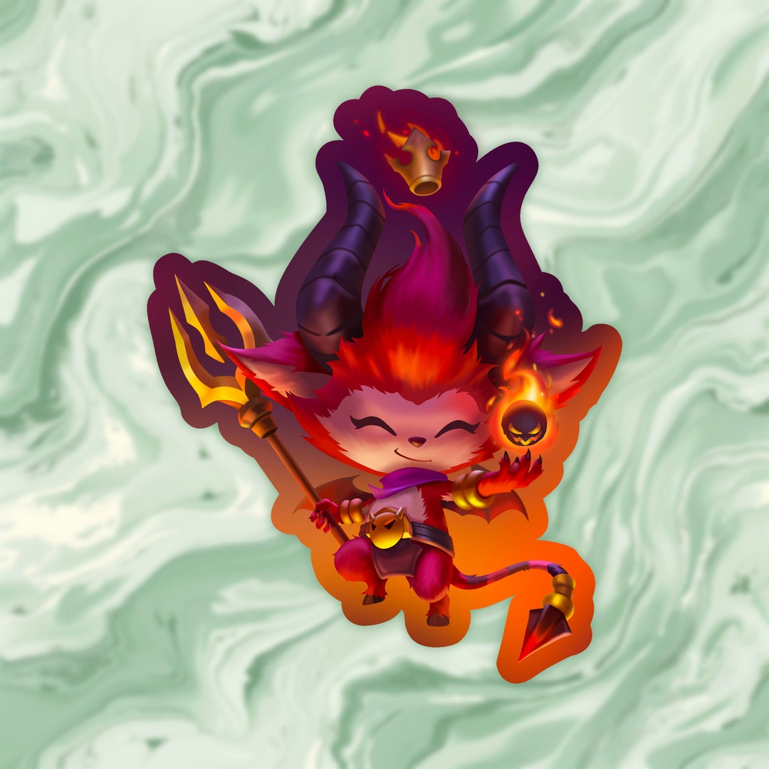 Chibi Little Devil Teemo Sticker - Etsy
