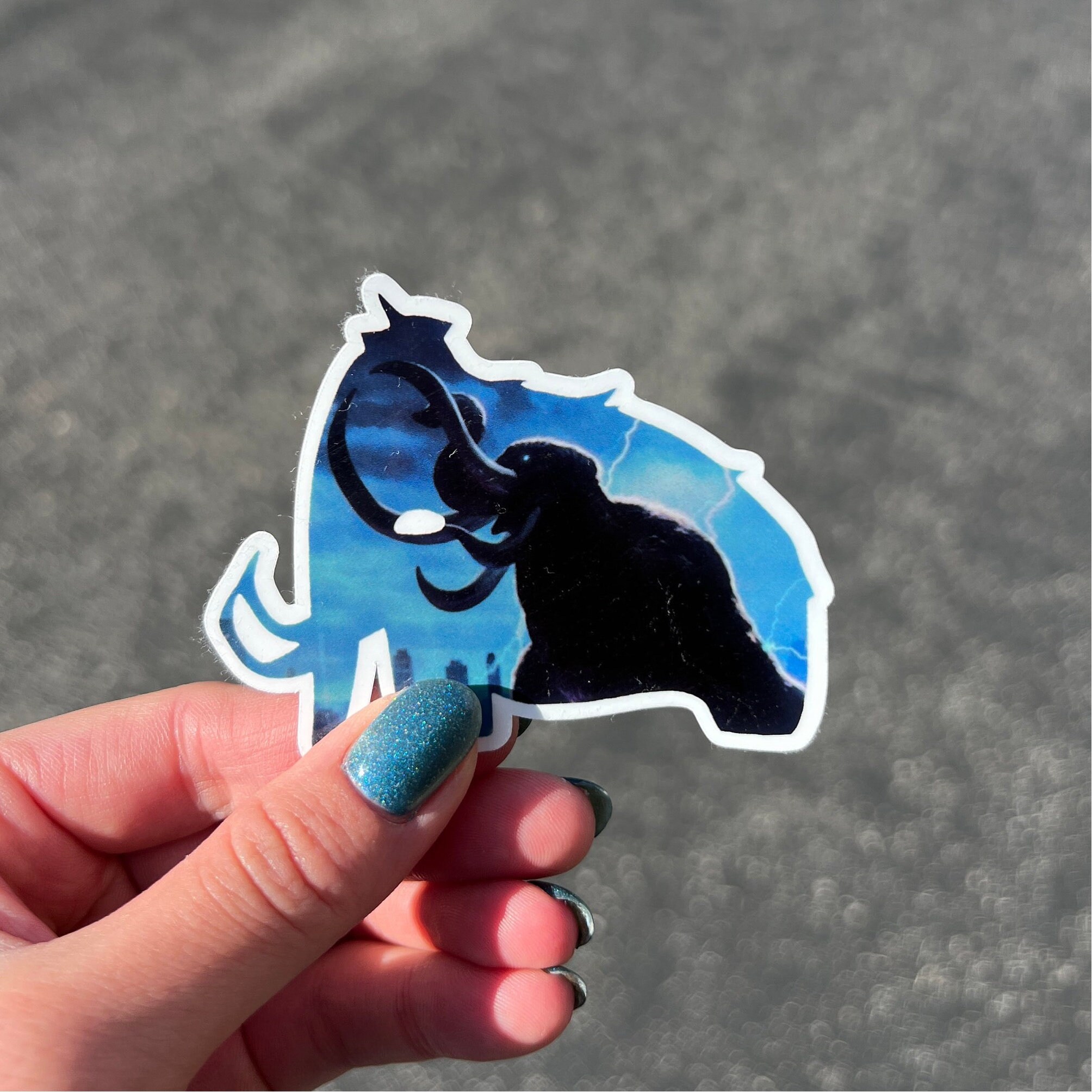 Wooli Mammoth Lightning Logo Sticker - Etsy