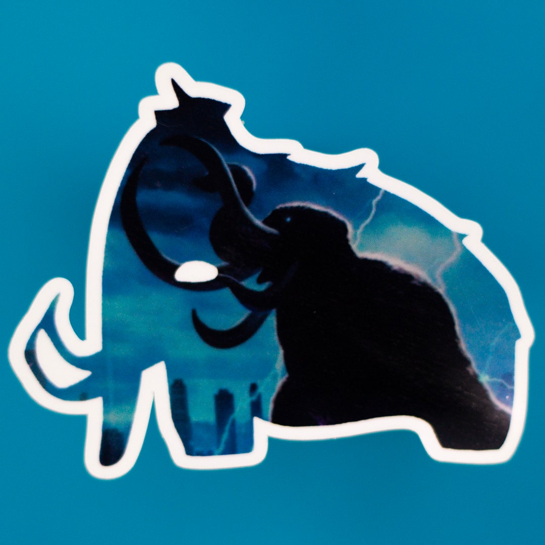 Wooli Mammoth Lightning Logo Sticker - Etsy