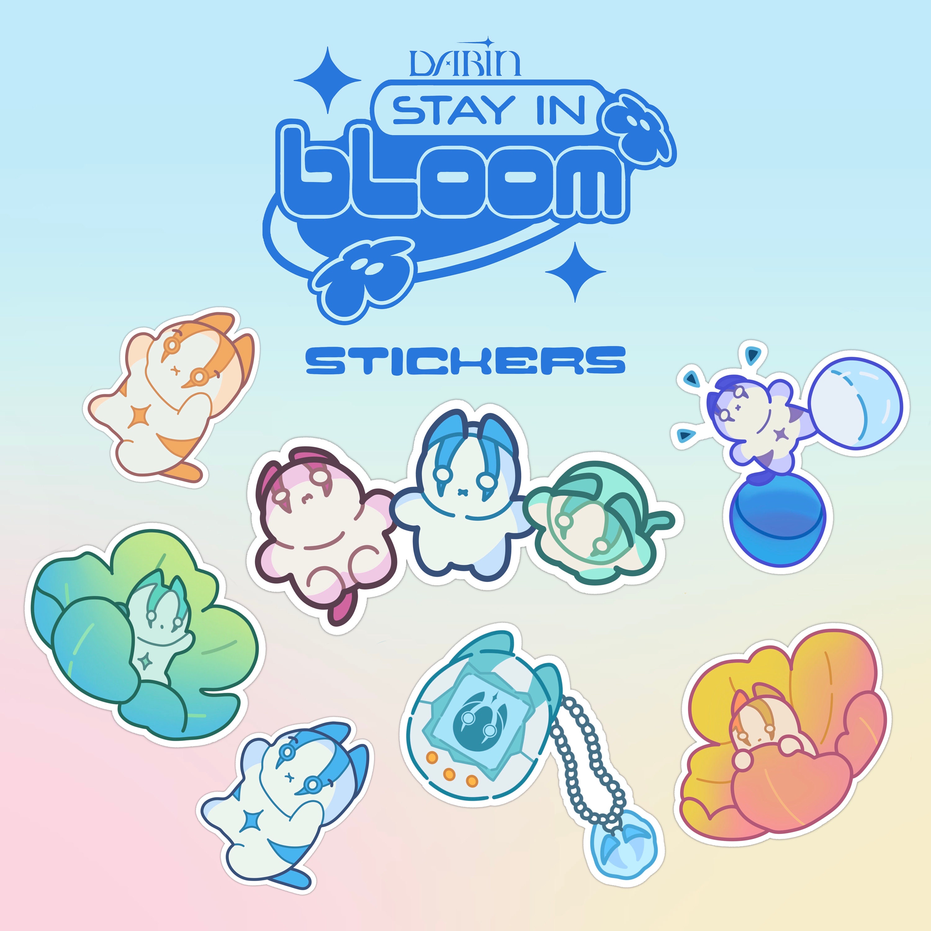 Dabin Stay in Bloom Sticker Pack - Etsy