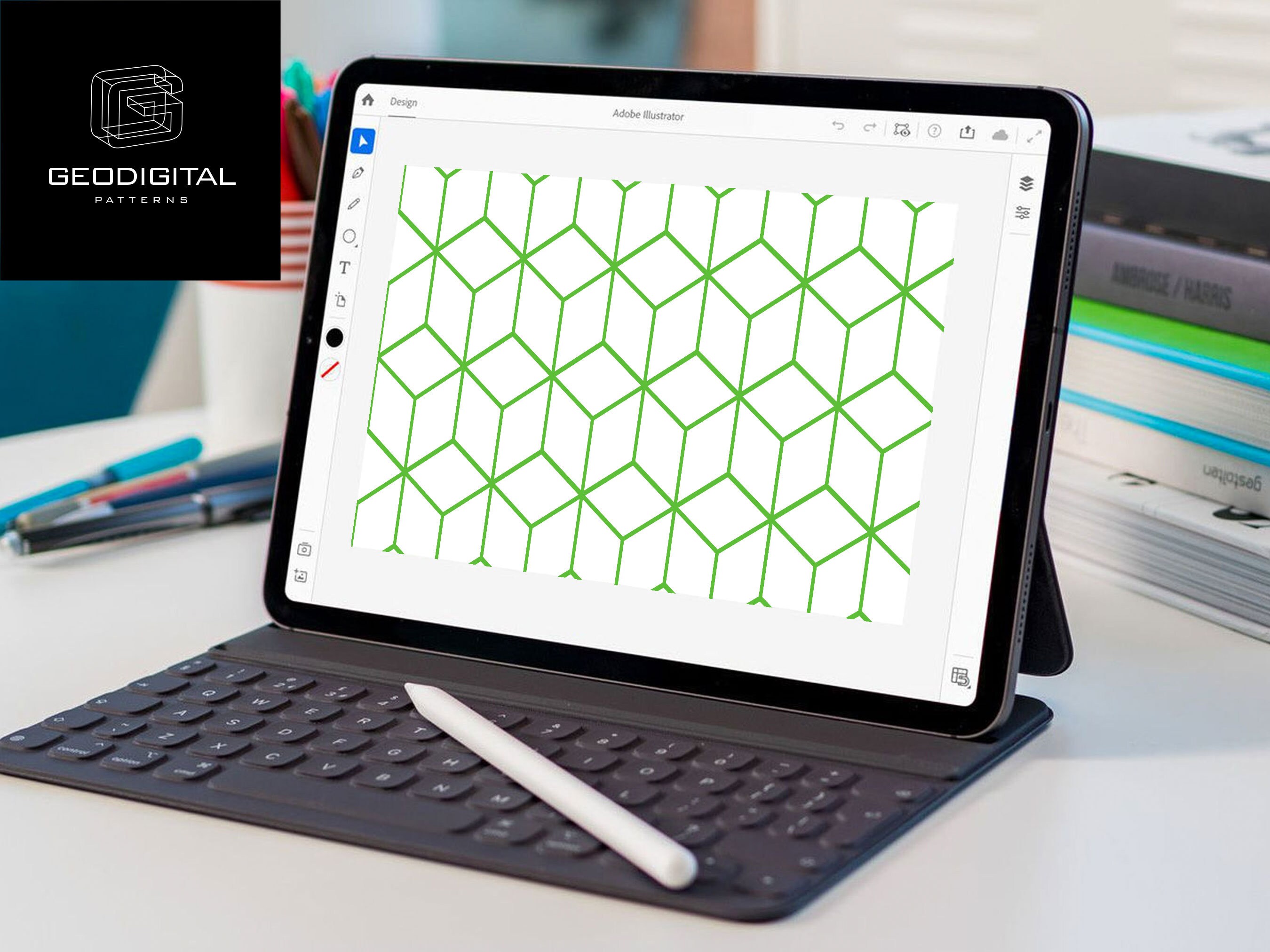 Geometric Patterns 3D Cube Pattern Digital Papers Instant Download - Etsy