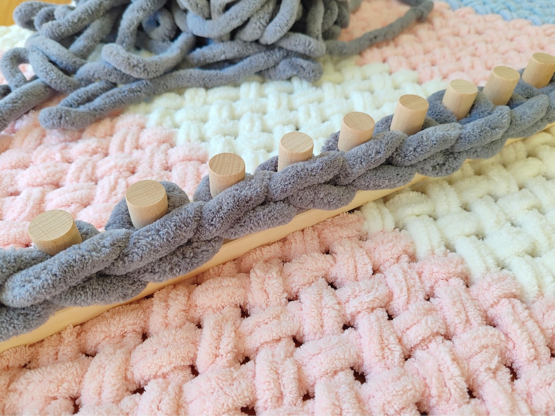 36” Chunky Knitting Blanket Loom Jumbo Yarn - Custom Knitting Loom ...