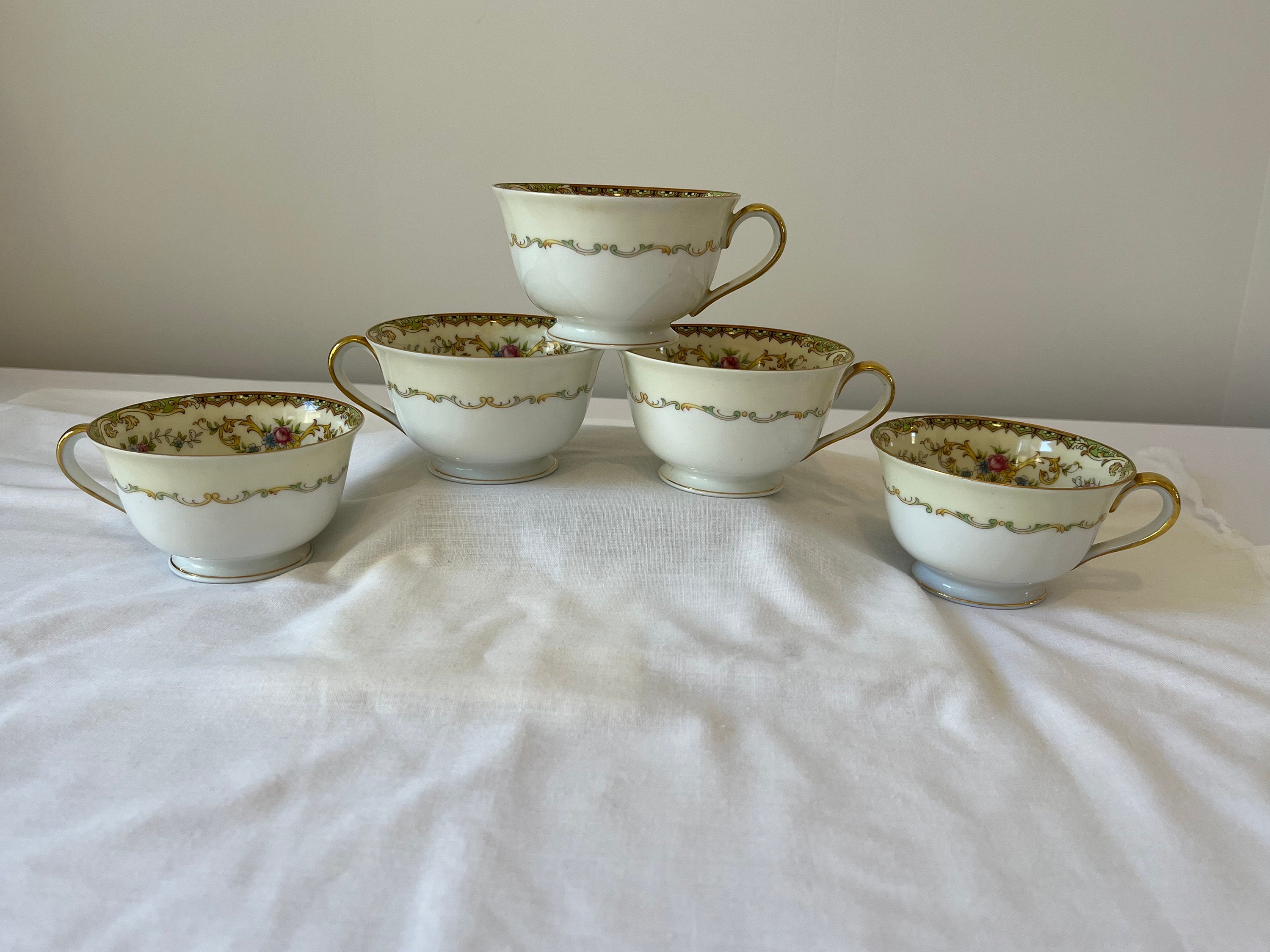 Vintage Noritake Eureka Cups Noritake Coffee Teacups Gold - Etsy