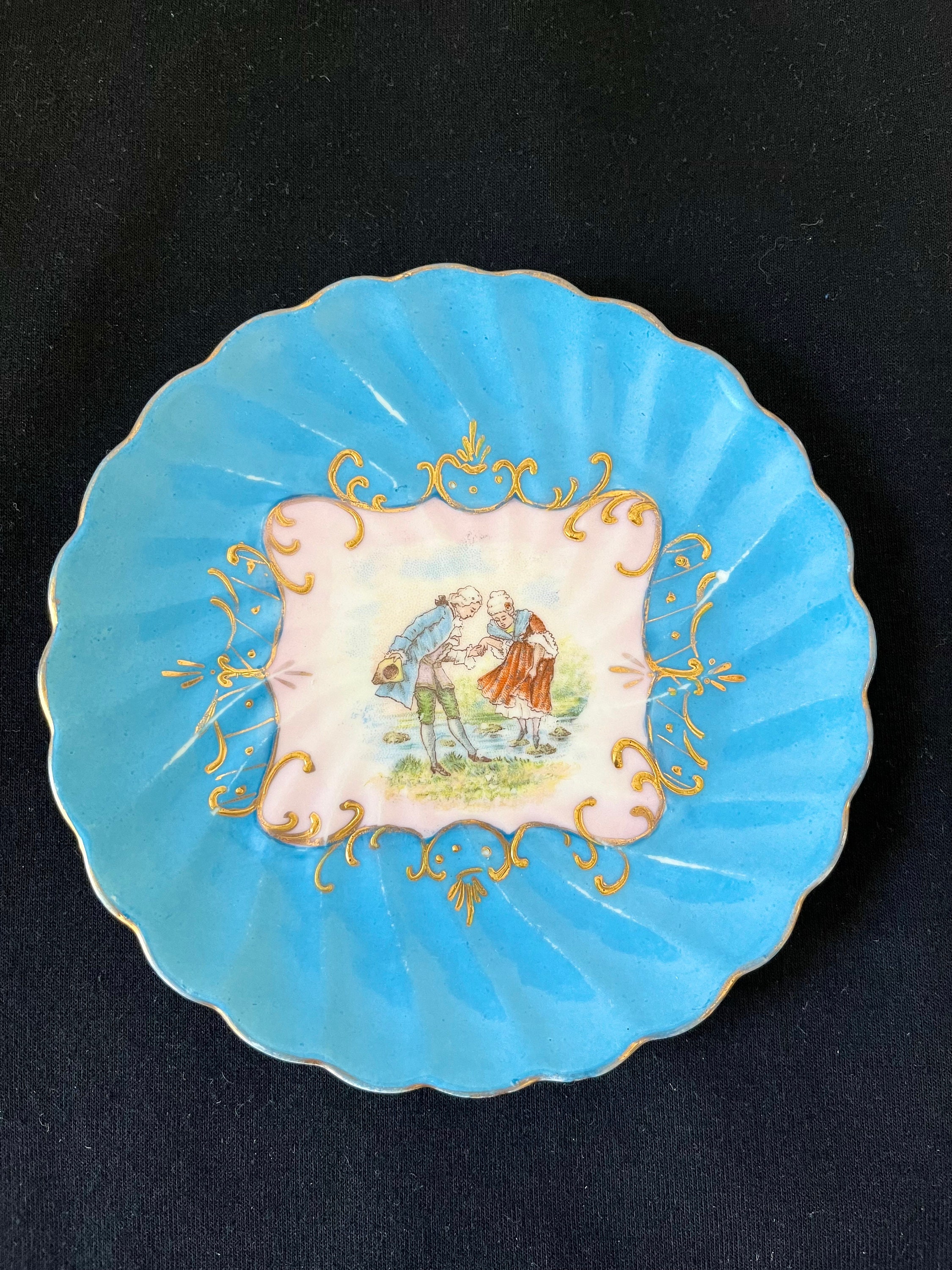 Rare Antique Royal Austria Saucer Gold and Turquoise, Austrian ...