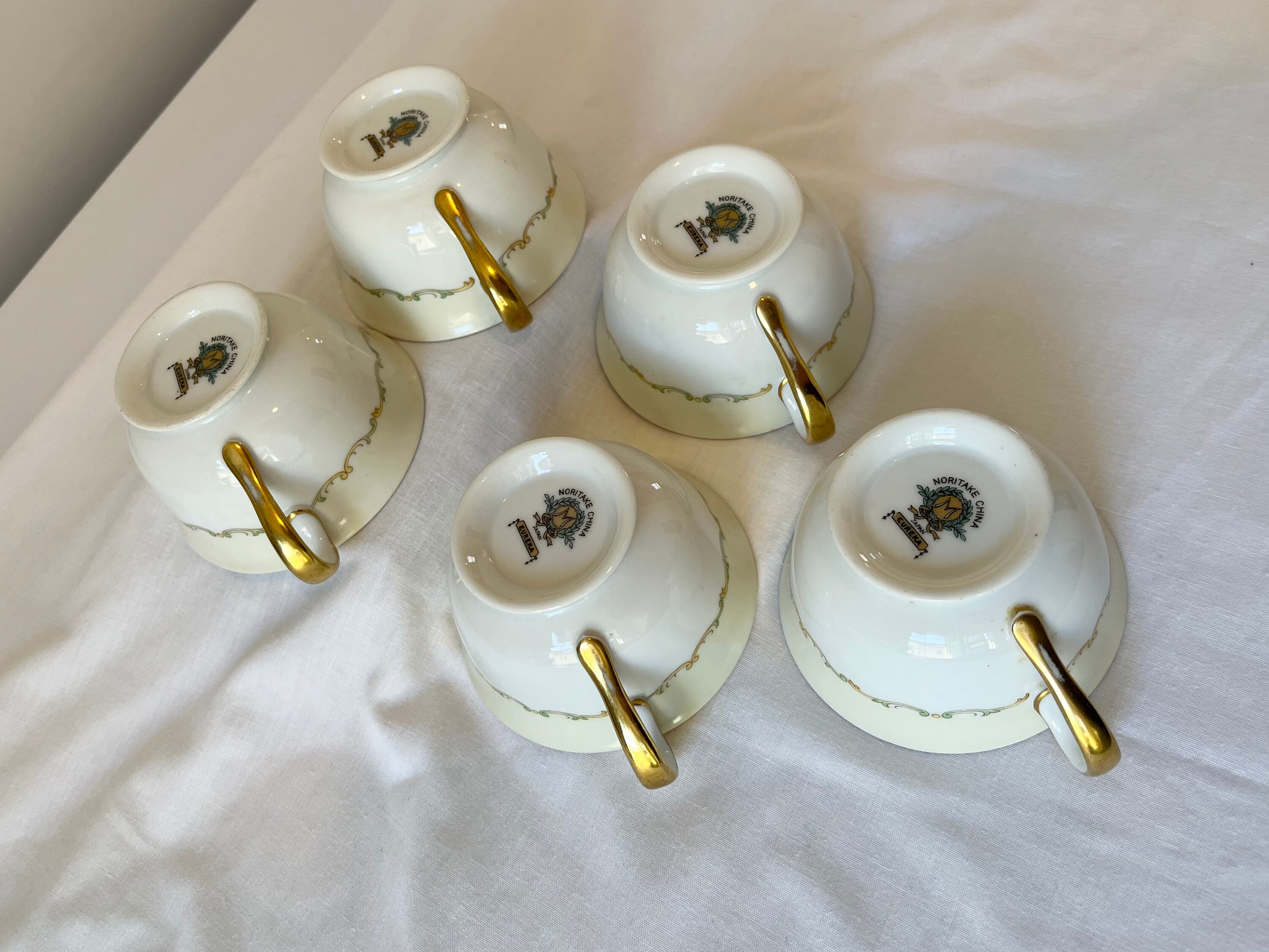 Vintage Noritake Eureka Cups Noritake Coffee Teacups Gold - Etsy