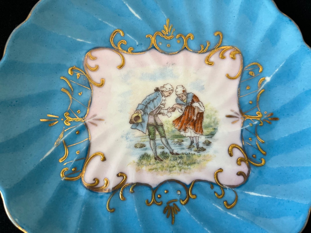 Rare Antique Royal Austria Saucer Gold and Turquoise, Austrian ...