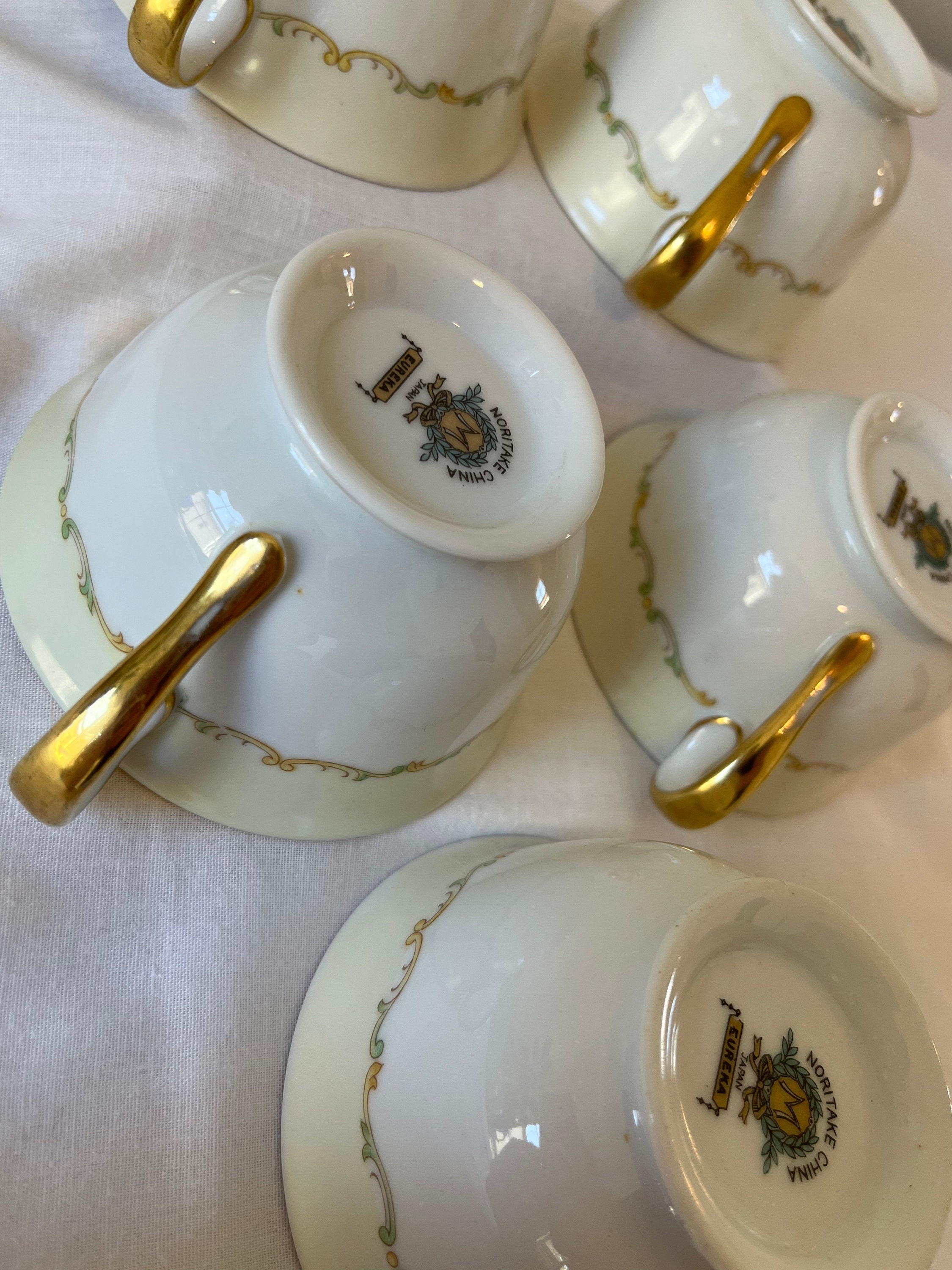 Vintage Noritake Eureka Cups Noritake Coffee Teacups Gold - Etsy