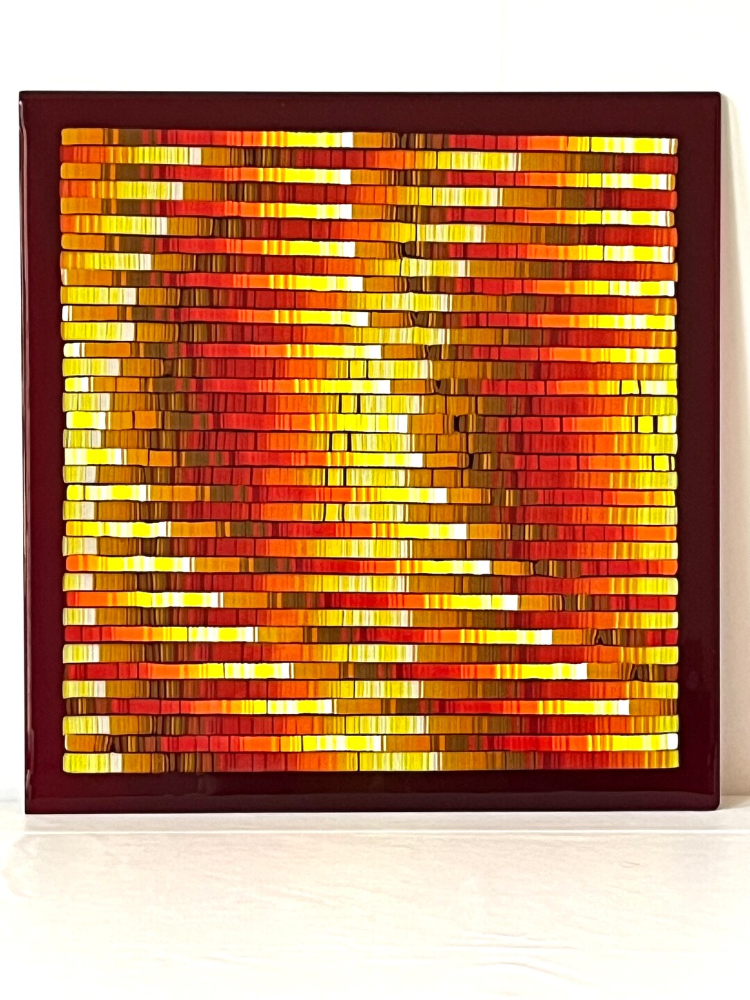 Fused Glass Tapestry Wall Panel, Multicolor Art Glass Tapestry Wall Art ...