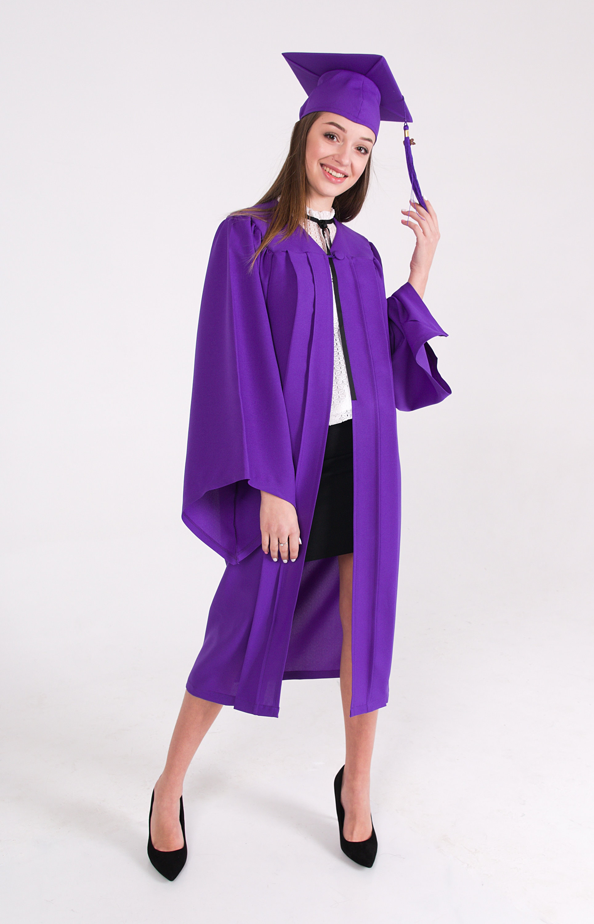 Purple Graduation Robe Purple Graduation Set 14 Sets Gown With Cap ...
