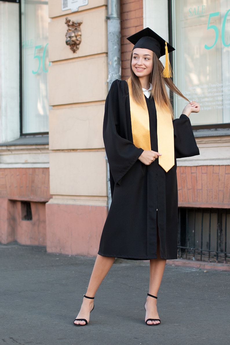 Matte Graduation Gown Set - Graduation Gown - Academic Dress - Matte ...