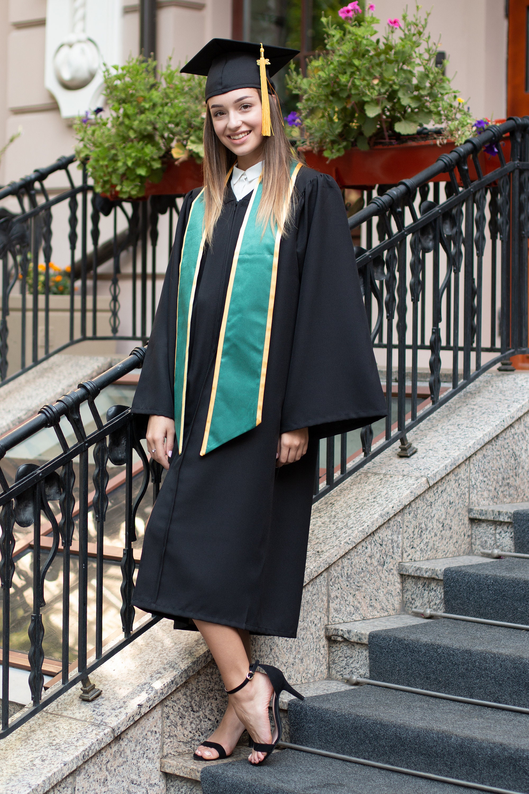 Matte Graduation Gown Set - Graduation Gown - Academic Dress - Matte ...