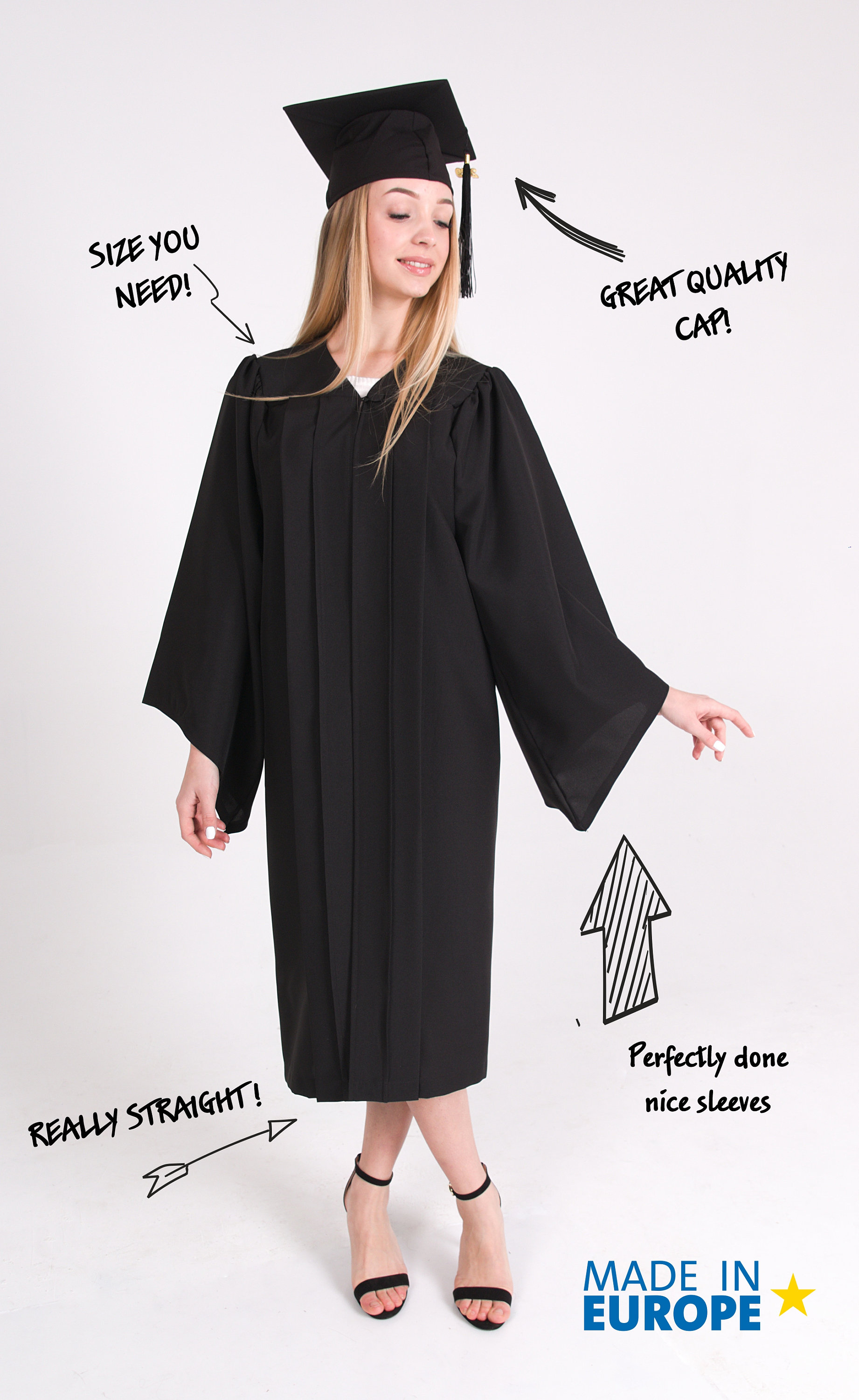 Bachelors Gown - Elegant Style Gown - Graduation Gown - Academic Dress ...