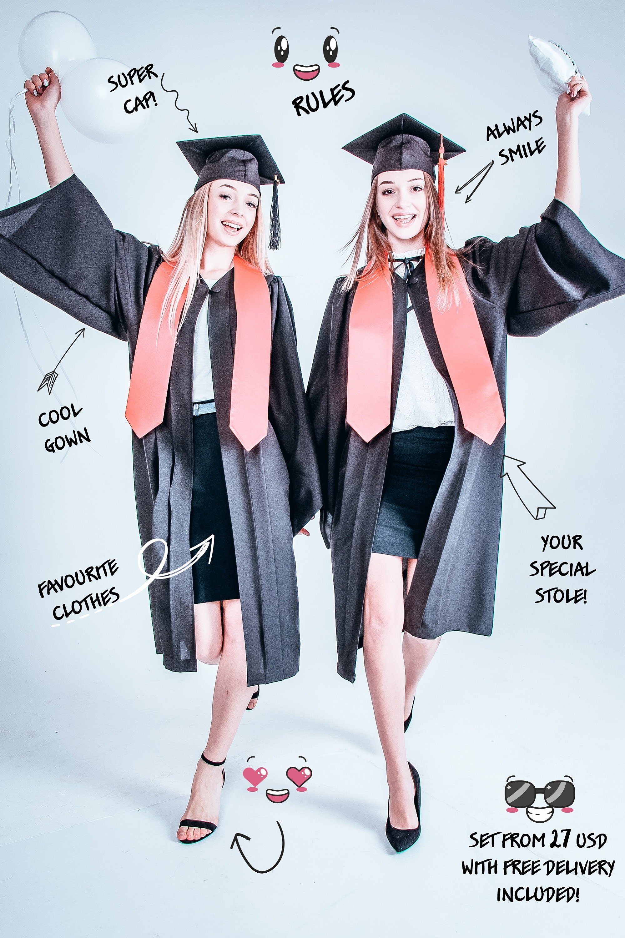 Bachelors Gown - Elegant Style Gown - Graduation Gown - Academic Dress ...