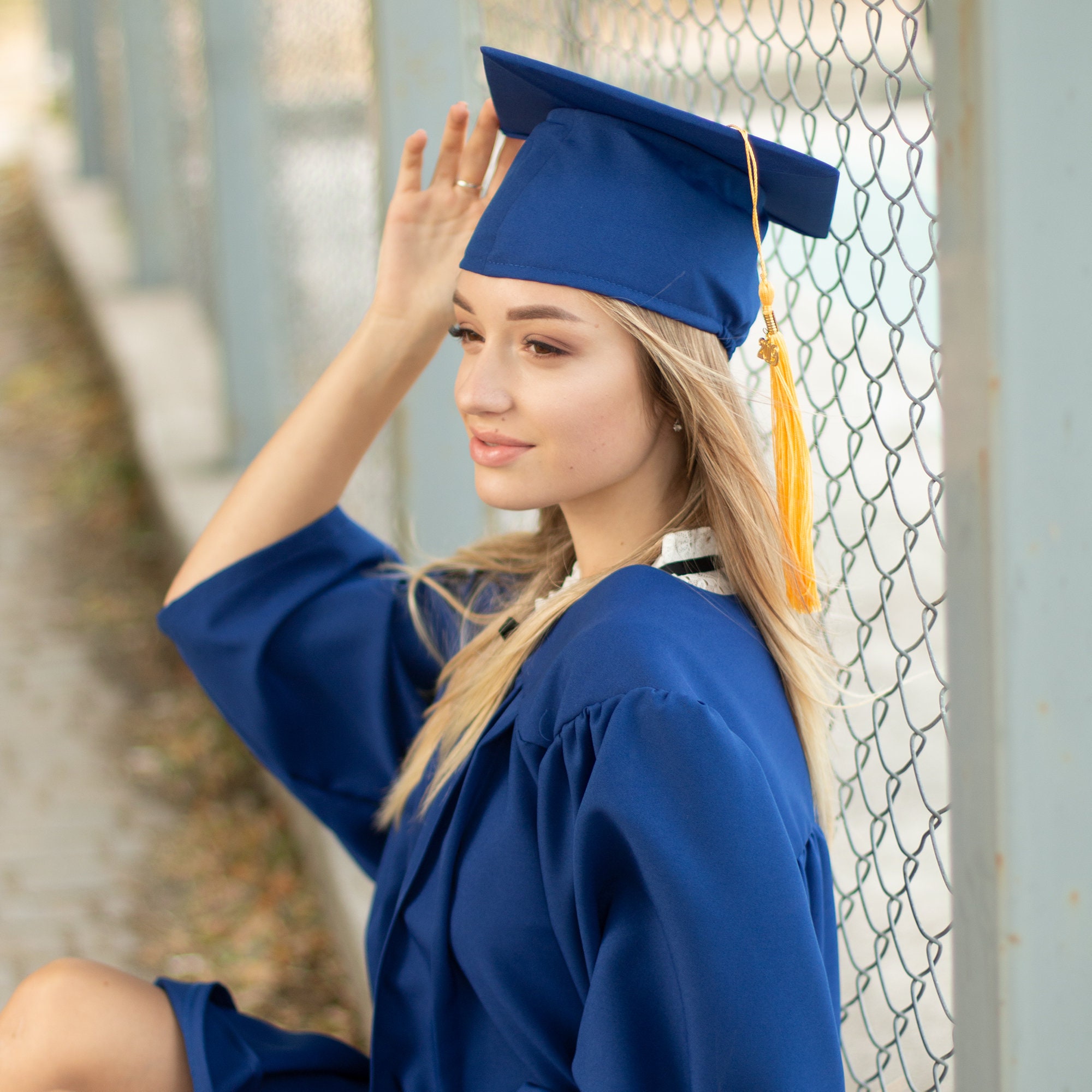 Matte Graduation Gown Set Graduation Gown Academic Dress Matte ...