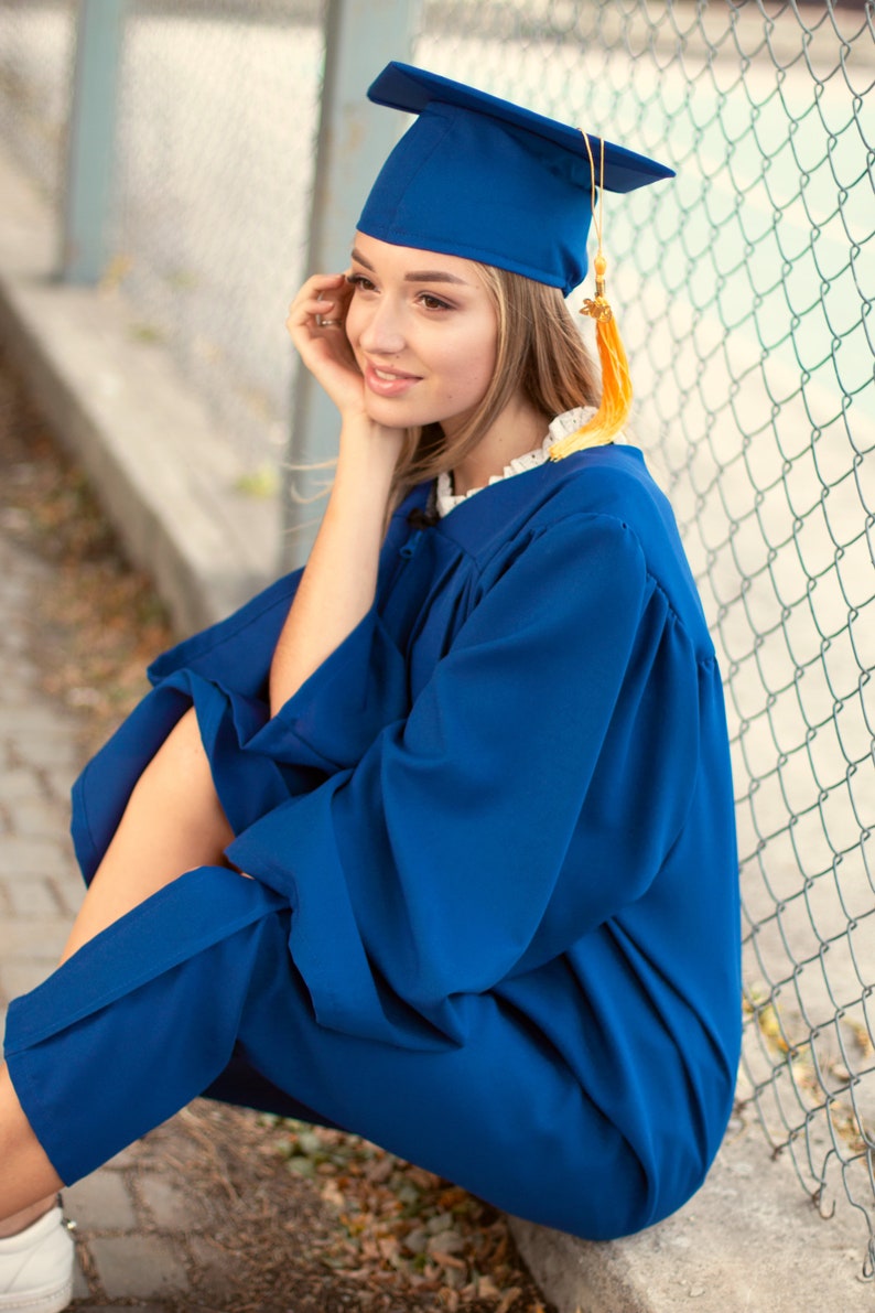 Matte Graduation Gown Set Graduation Gown Academic Dress - Etsy