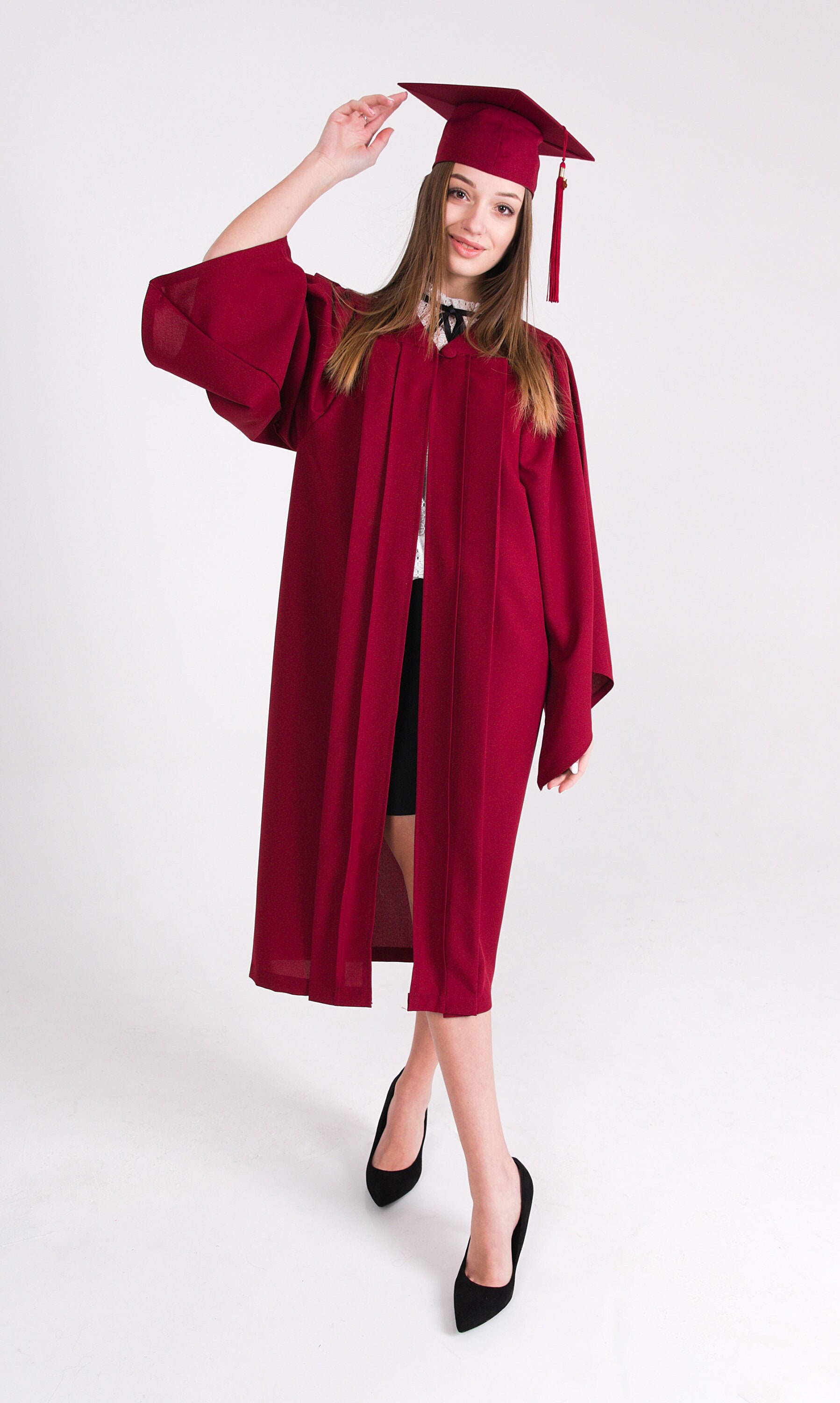 Red Graduation Gown Male