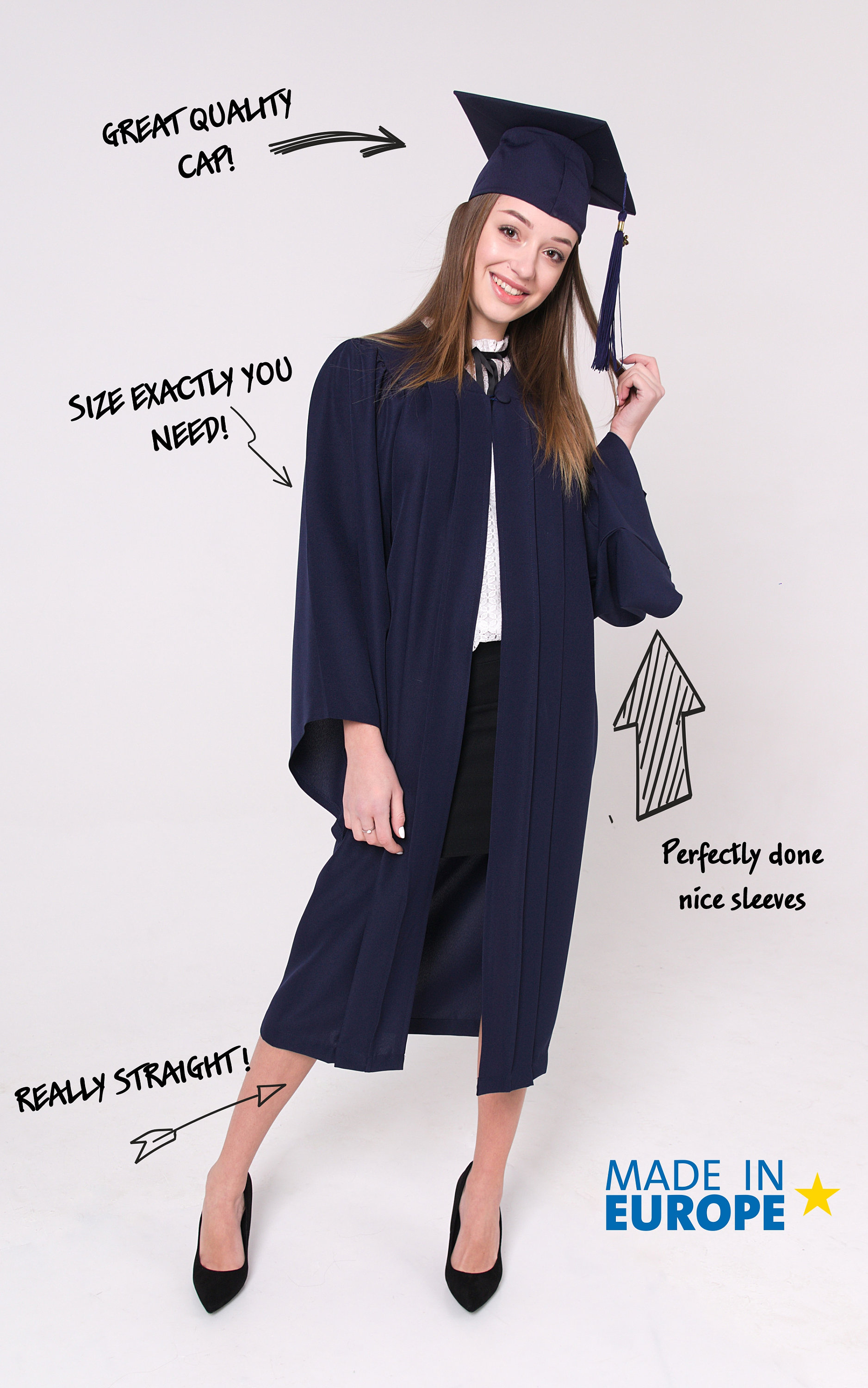 Bachelors Gown - Elegant Style Gown - Graduation Gown - Academic Dress ...