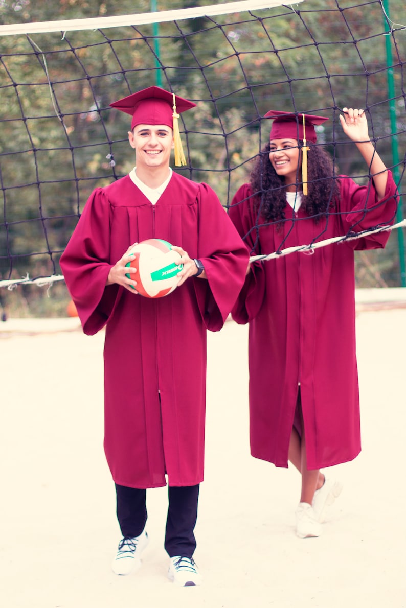 Matte Graduation Gown Set Graduation Gown Academic Dress Matte ...