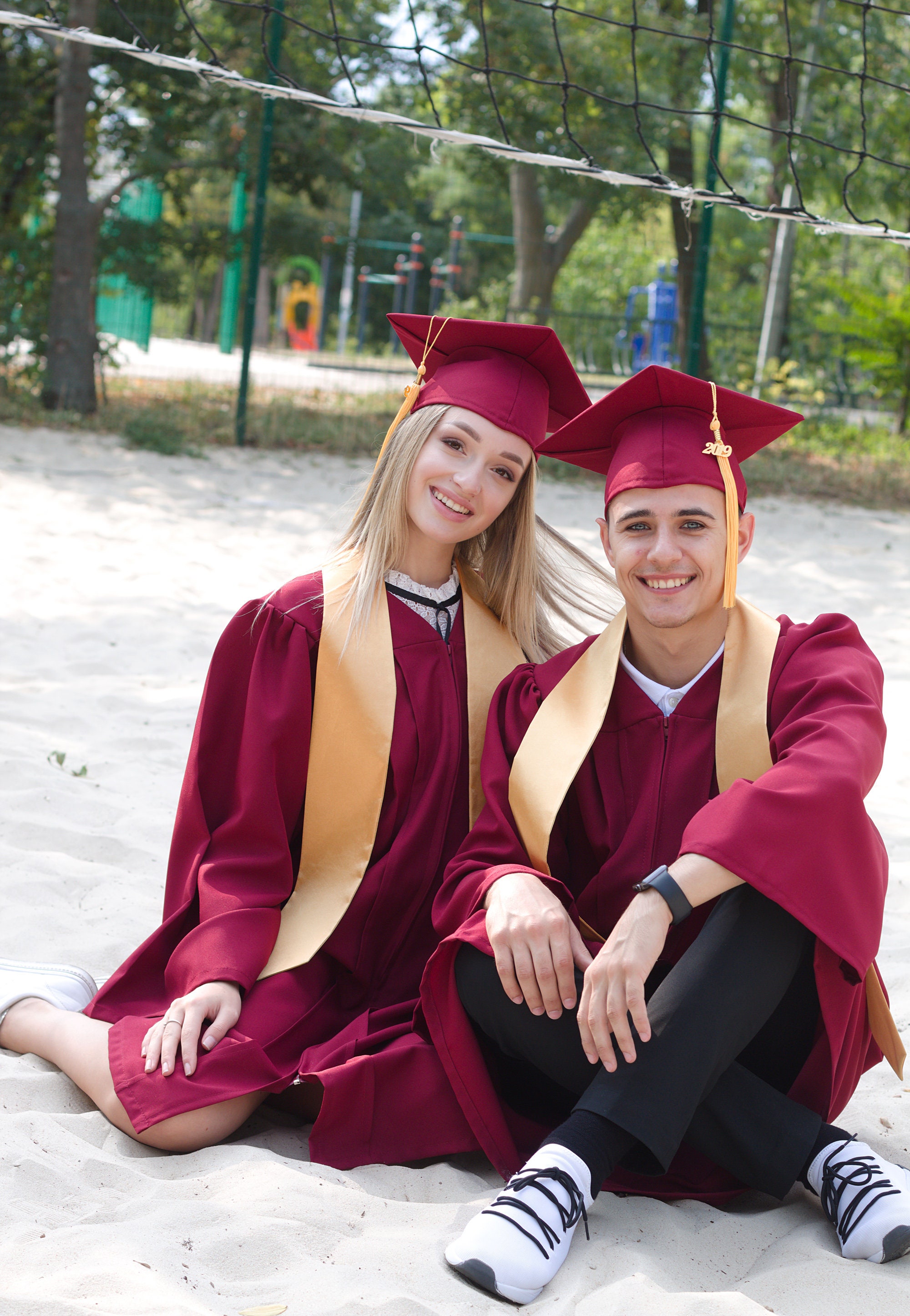 Matte Graduation Gown Set Graduation Gown Academic Dress Matte ...