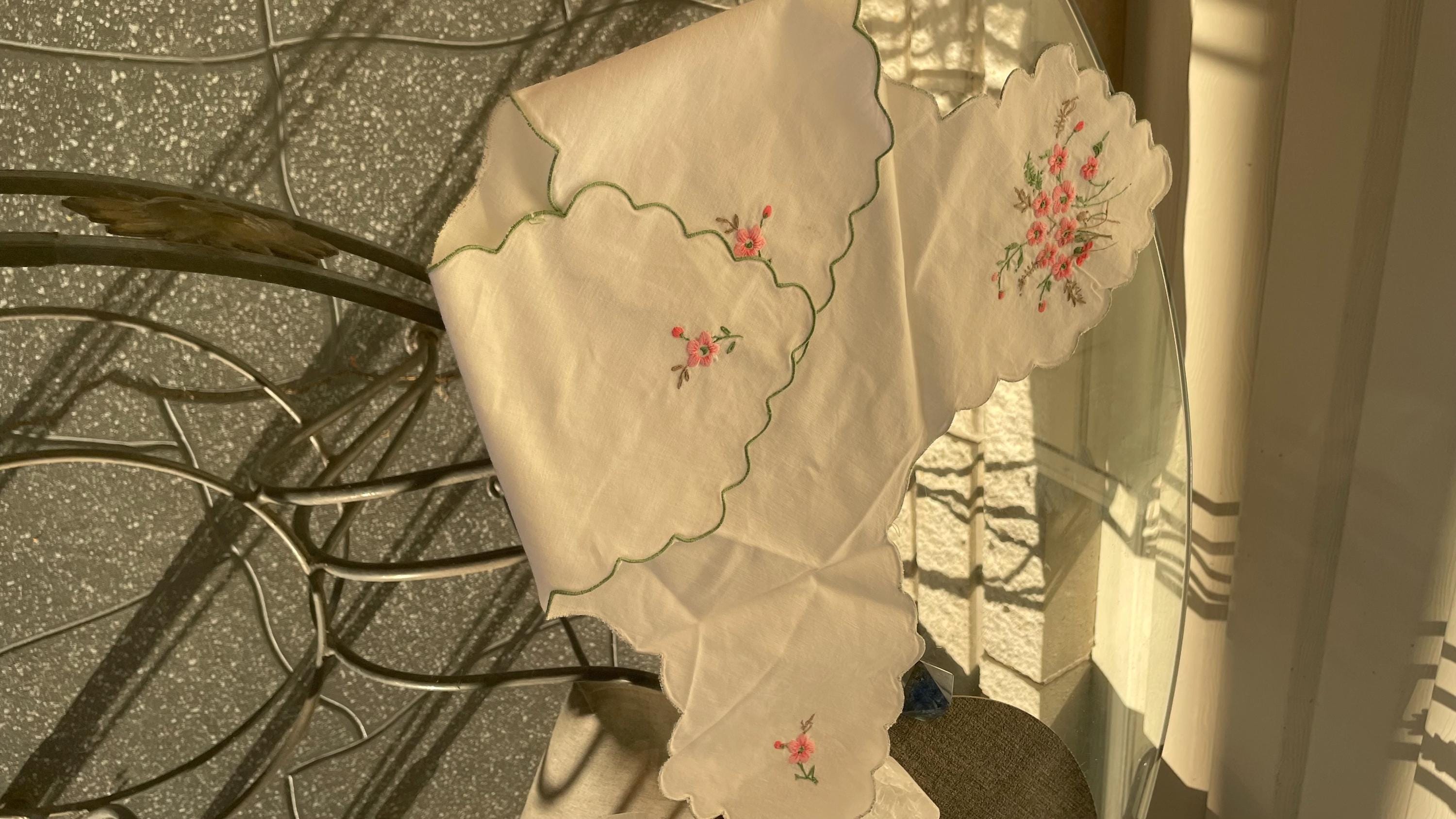 Edwardian Victorian Antique Hot Rolls Embroidered Bread Basket Liner ...
