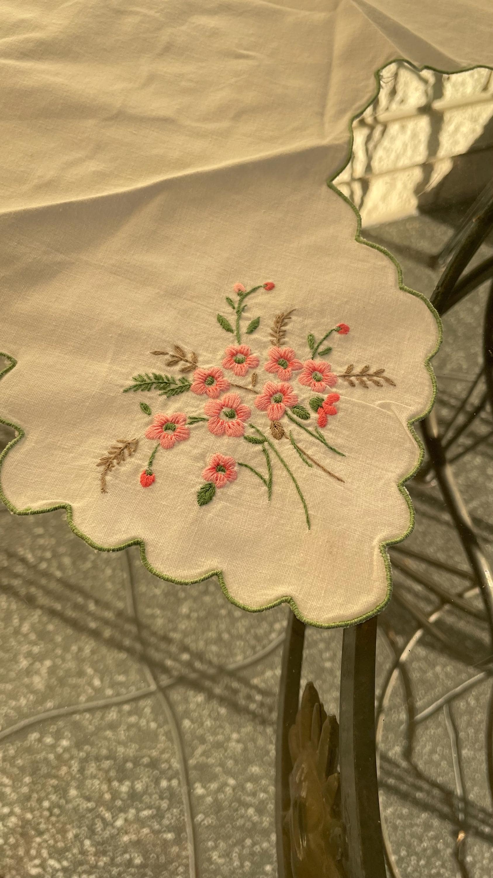 Edwardian Victorian Antique Hot Rolls Embroidered Bread Basket Liner ...