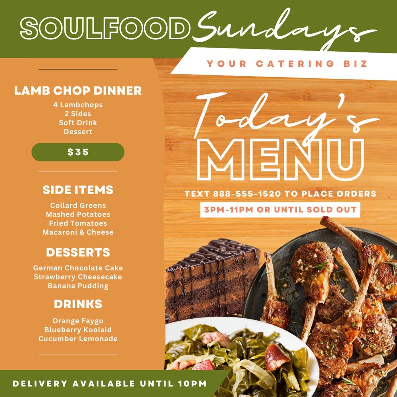 Food Truck Caterer E-flyer, DIY Premade Canva Flyer Template, Chef ...