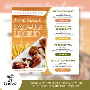 Food Truck Lineup E-flyer, Chef Brand, Restaurant Brand, Popup Flyer ...