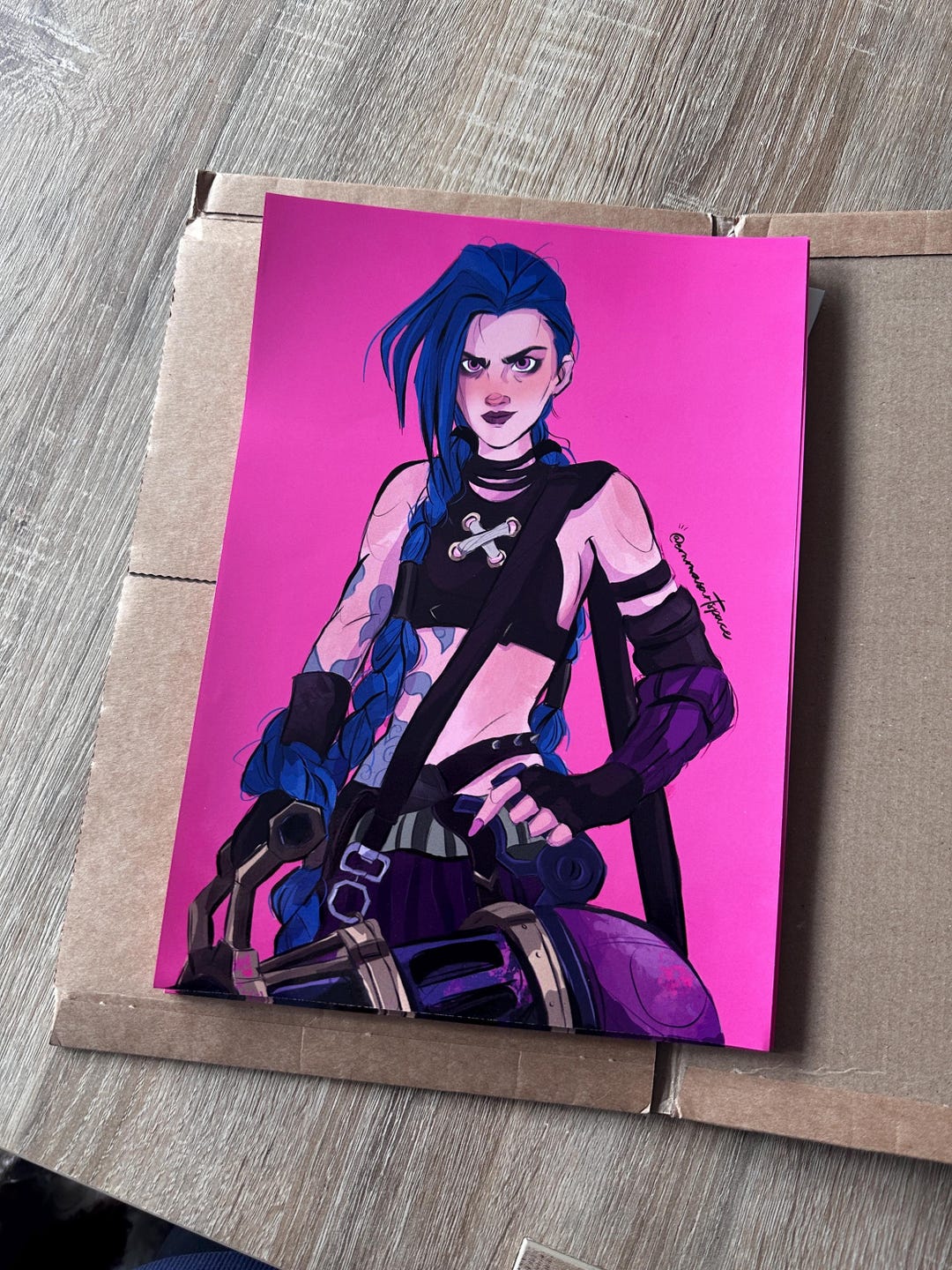 Jinx and Minigun Art Print - Arcane Fan Art - Digital Art - Art Print ...