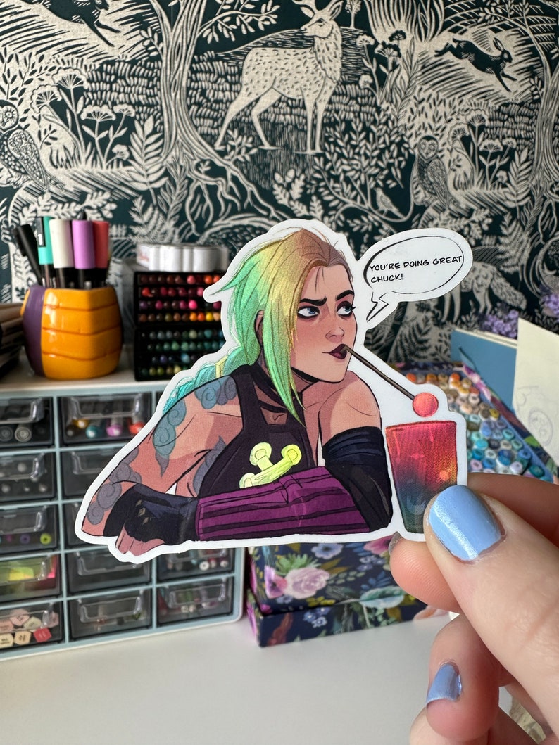 Jinx Vinyl Sticker 3 Variations Arcane Sticker Hey Chuck - Etsy