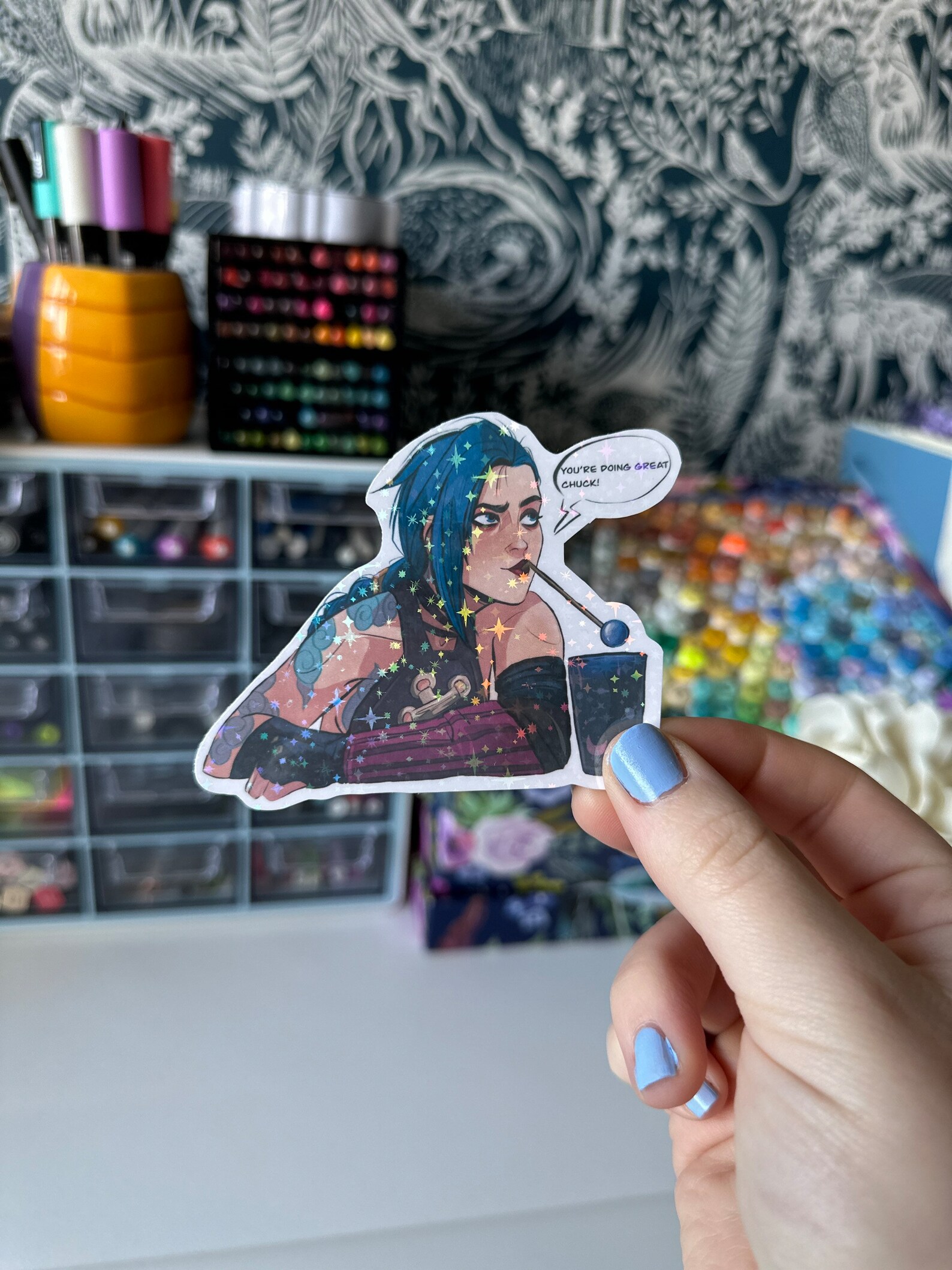 Jinx Vinyl Sticker 3 Variations Arcane Sticker Hey Chuck - Etsy