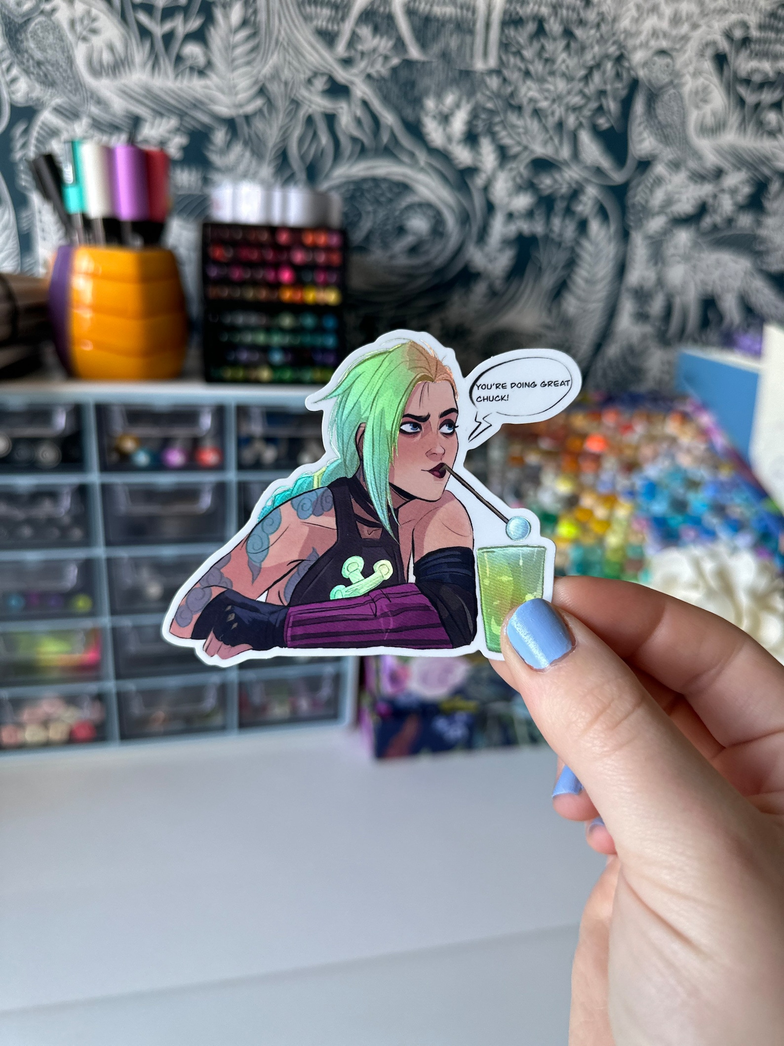 Jinx Vinyl Sticker 3 Variations Arcane Sticker Hey Chuck - Etsy