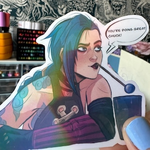 Jinx Vinyl Sticker 3 Variations Arcane Sticker Hey Chuck - Etsy