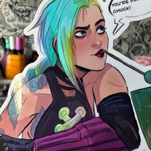 Jinx Vinyl Sticker 3 Variations Arcane Sticker Hey Chuck - Etsy