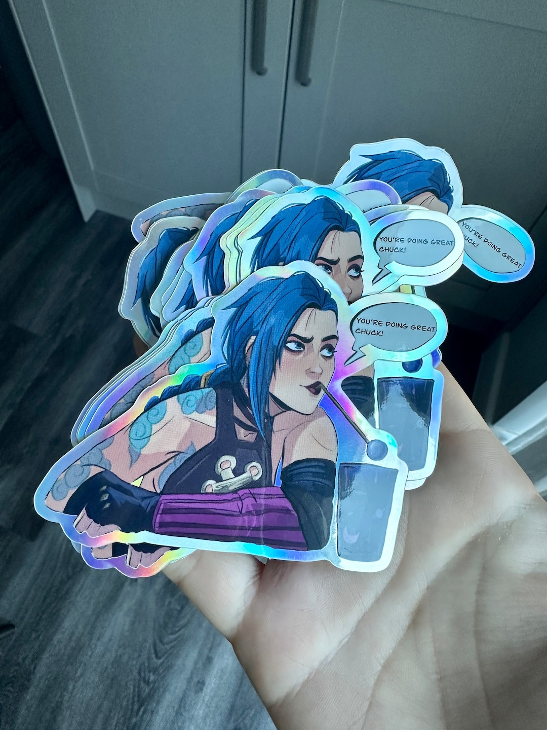 Jinx Vinyl Sticker 3 Variations Arcane Sticker Hey Chuck - Etsy