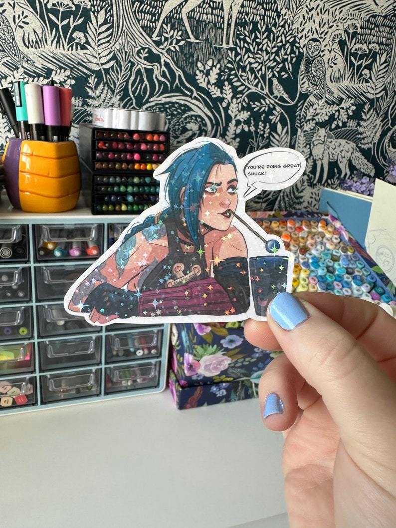 Jinx Vinyl Sticker 3 Variations Arcane Sticker Hey Chuck - Etsy