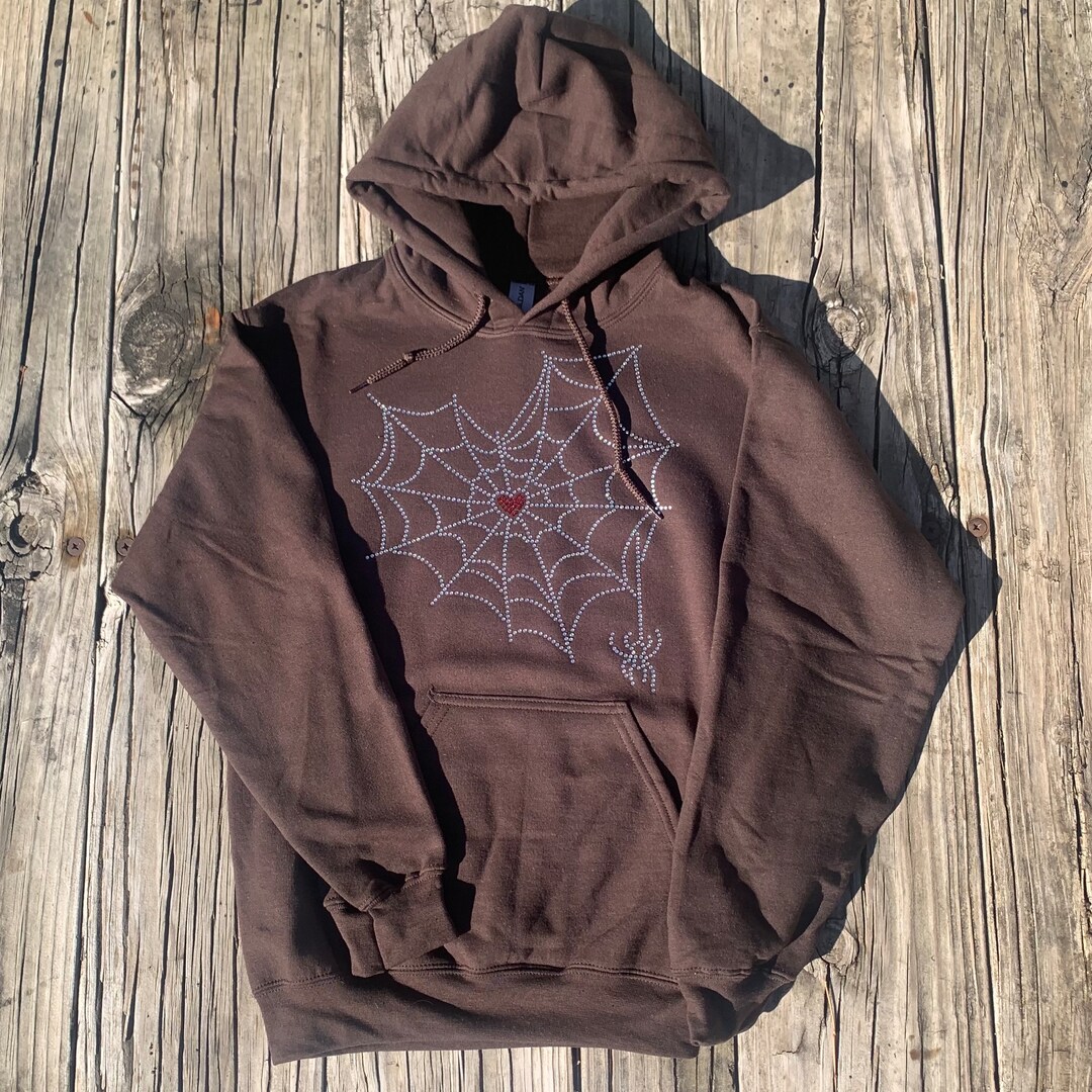 Valentines Spider Heart Rhinestone Hoodies/crewnecks/t-shirts - Etsy