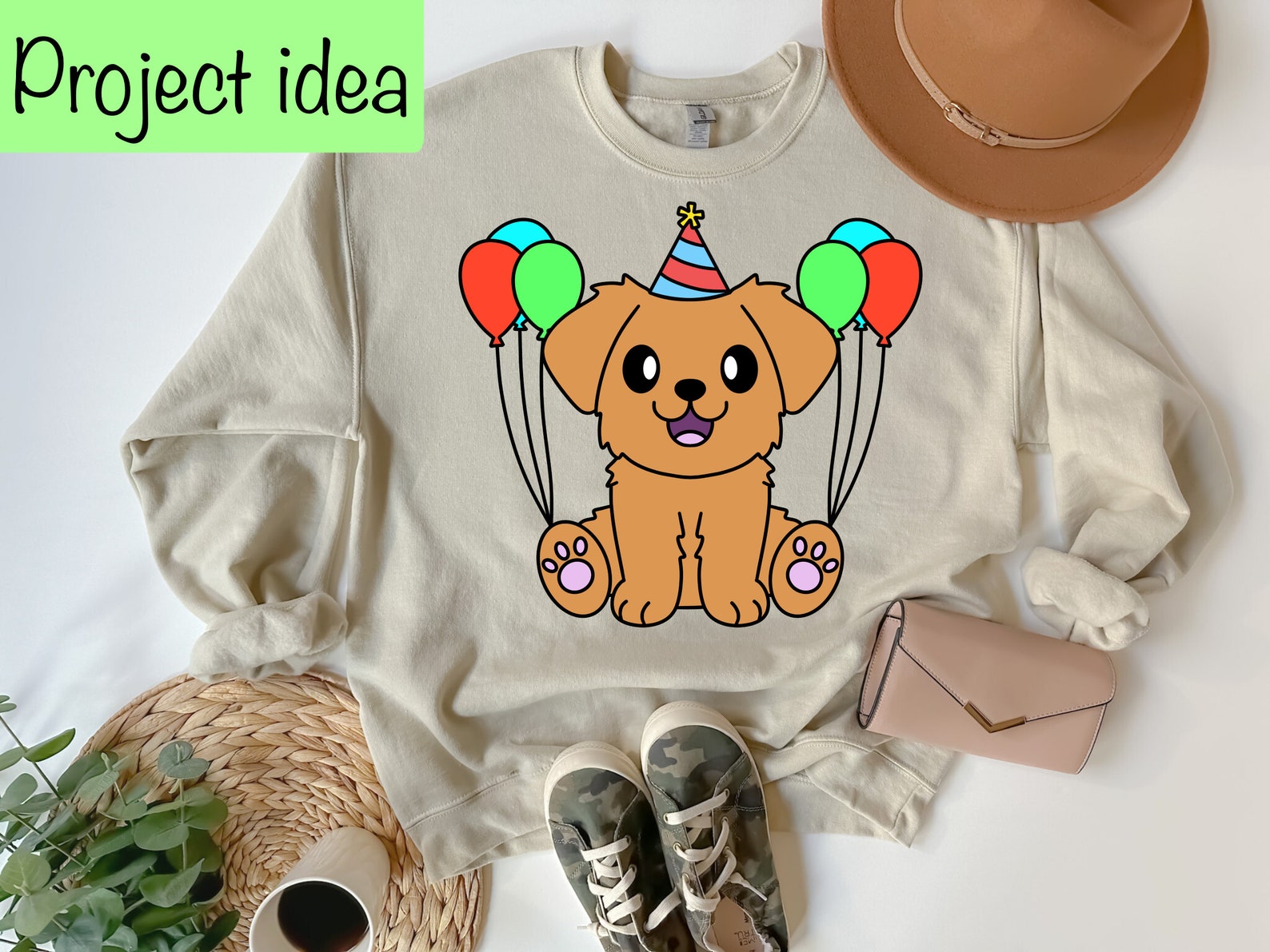 Dog Birthday Clipart Svg Dog Birthday Cartoon Dog Party Cricut Sticker ...