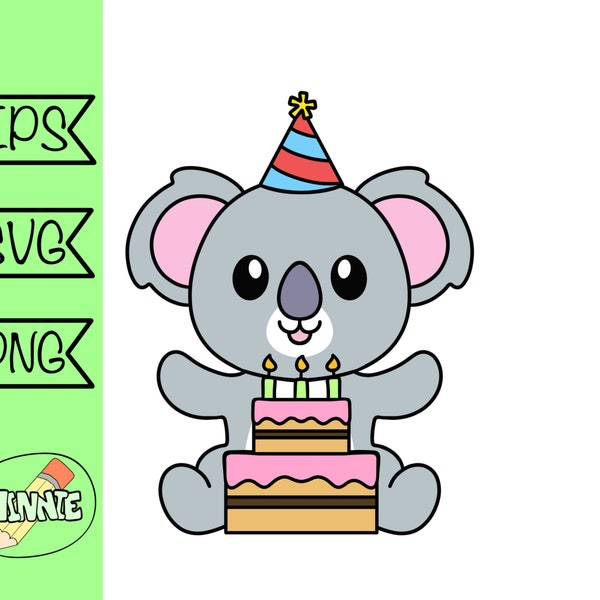 Koala Bear Birthday Card - Etsy