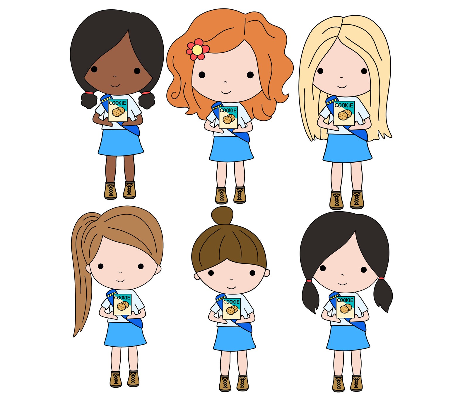 Girl Scout Clipart Girl Scouting Clip Art Printable Daisy Troop Sticker ...