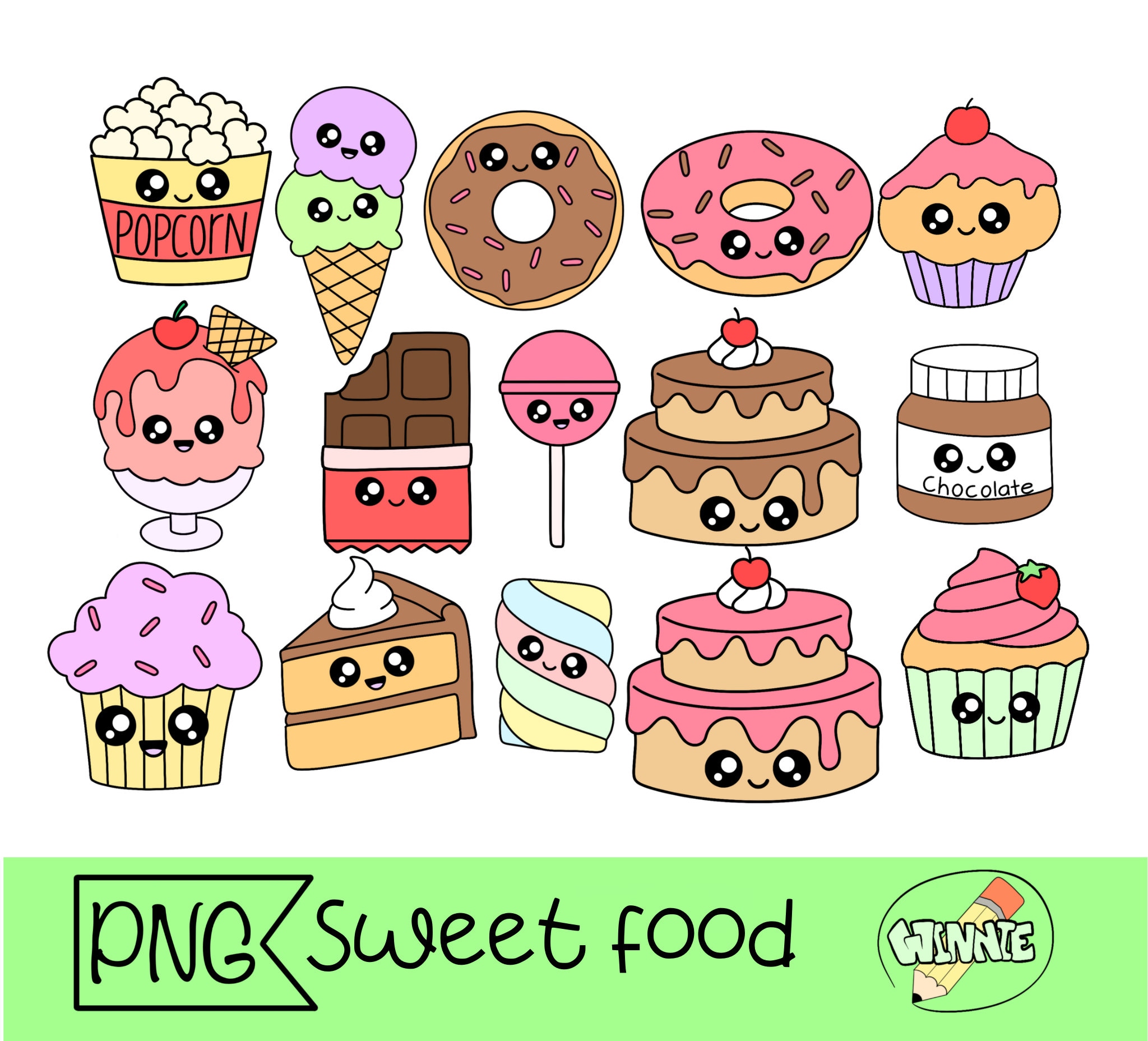 Kawaii Food Clipart