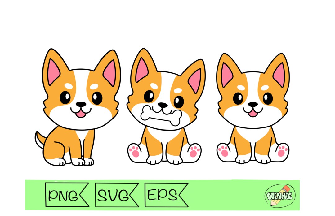 Baby Corgi Svg Clipart Cricut Printable Sticker Corgi Digital Sticker ...