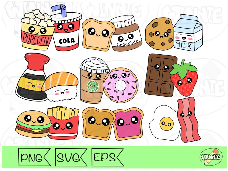 Perfect Match Svg Food Pair Clipart Kawaii Food Png Sushi - Etsy