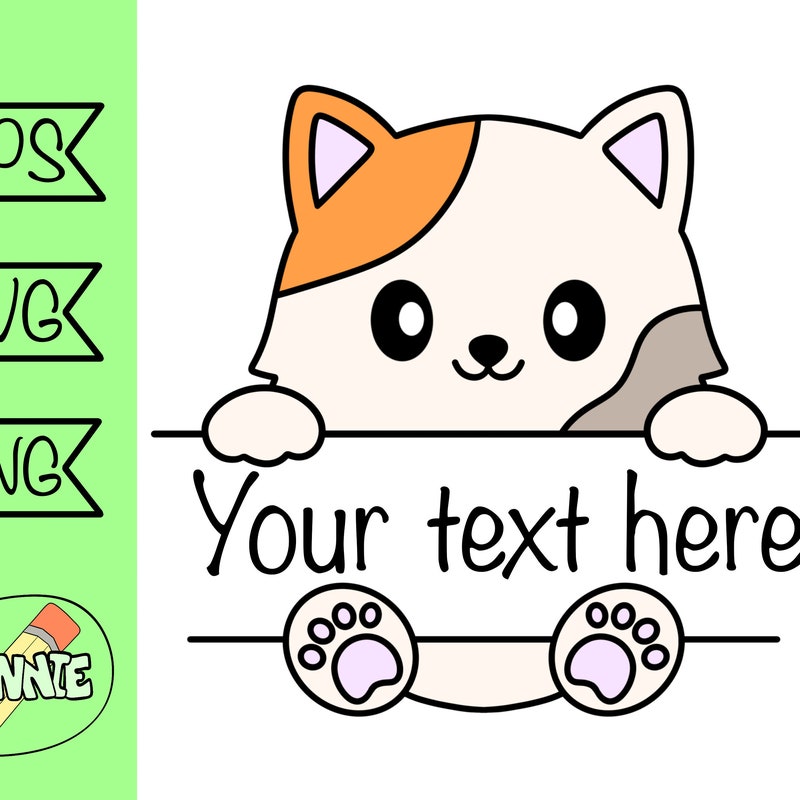 Cat Monogram Svg - Etsy