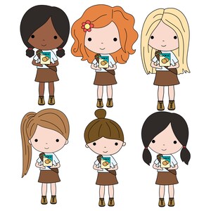 Girl Scout Clipart Brownie Girl Scout Clip Art Camping Trip Girl ...