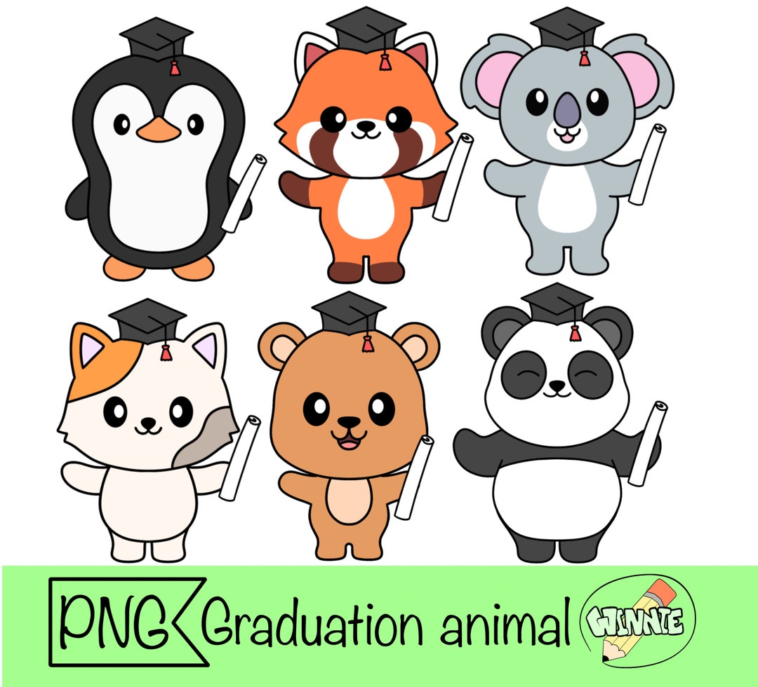 Preschool Graduation Animal Clipart Cute Kindergarten Graduation ...