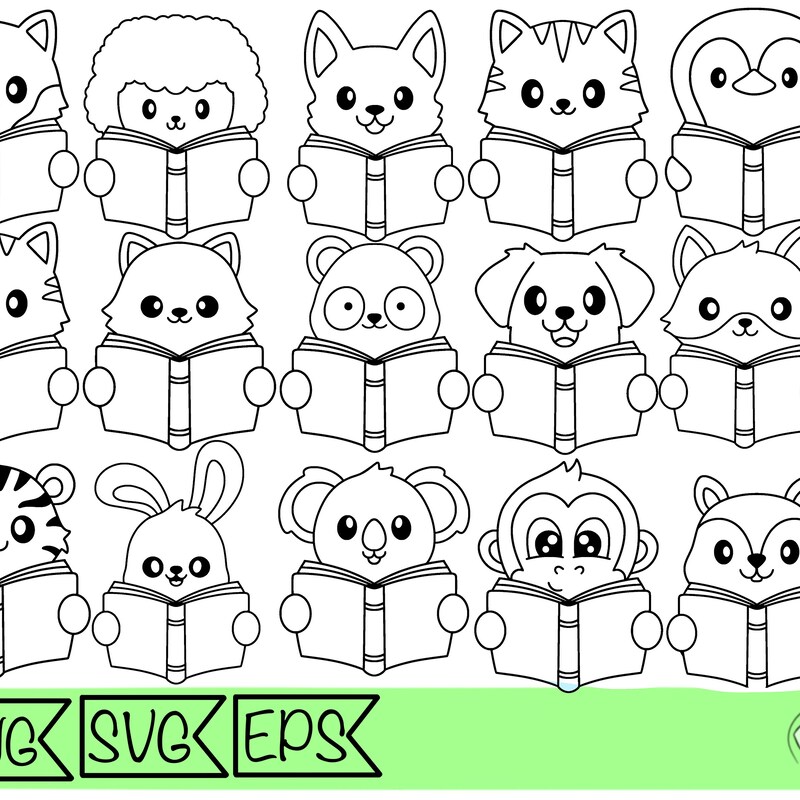 Reading Svg - Etsy