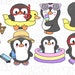 Penguin Clipart Pool Party Png Digital Stickers Penguin Summer Holiday ...